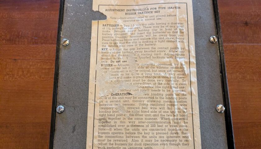 WW2 Wilson code practice buzzer - Hamshack